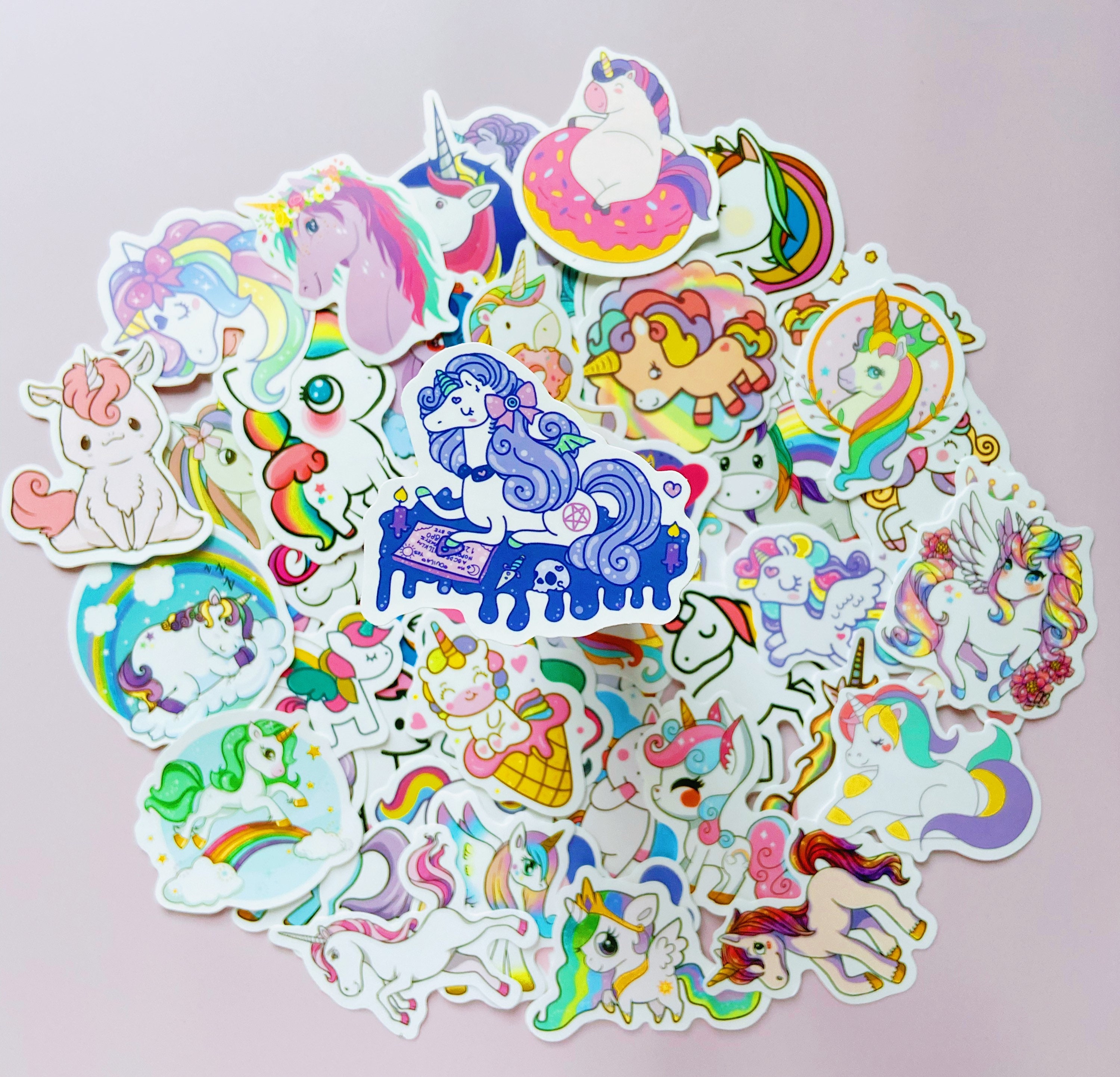 Cute Unicorn Sticker Pack Waterproof Stickers | Etsy