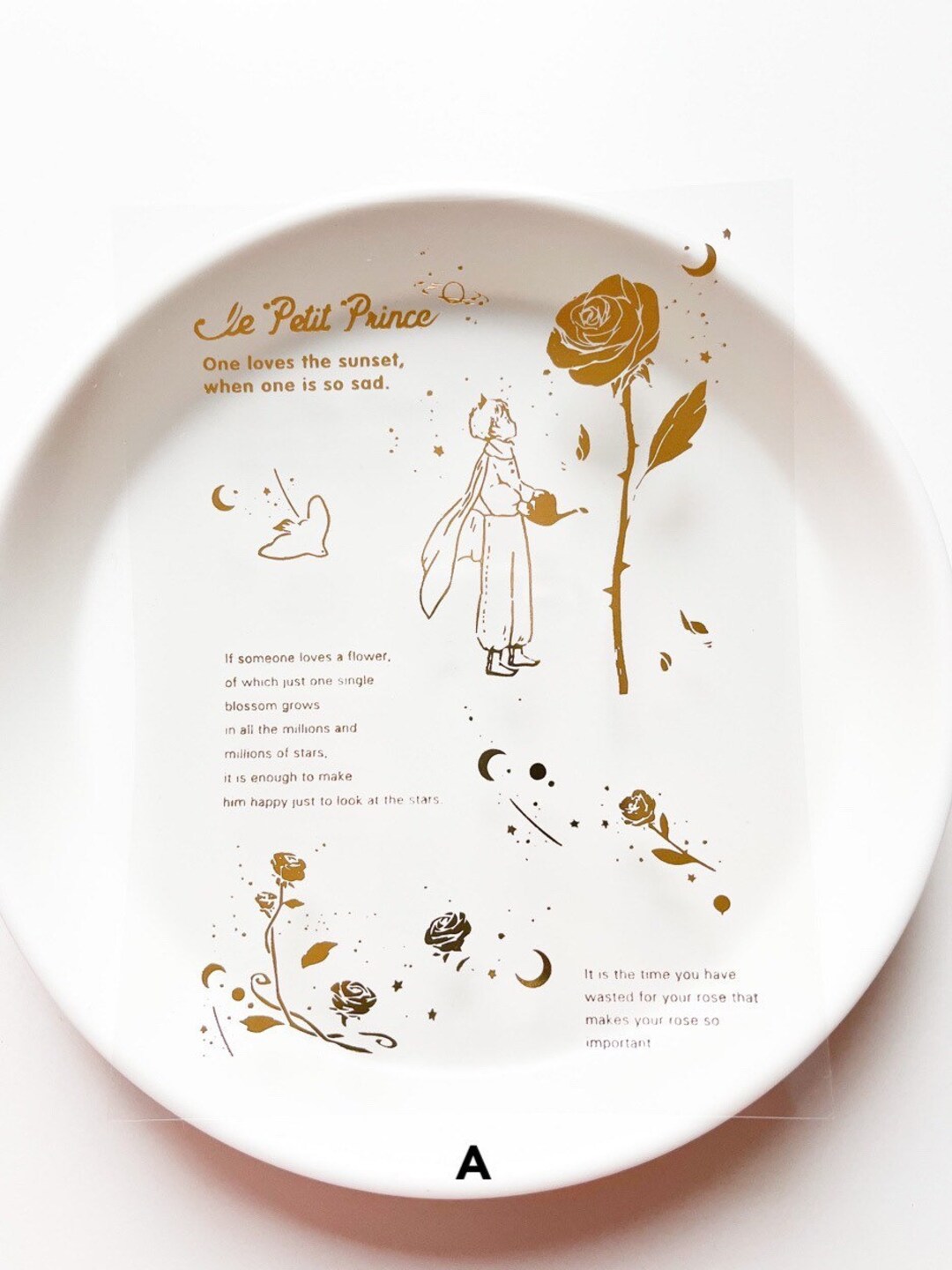 The Little Prince Gold Sticker Sheet With Washi Paper Sticker Sheet ...
