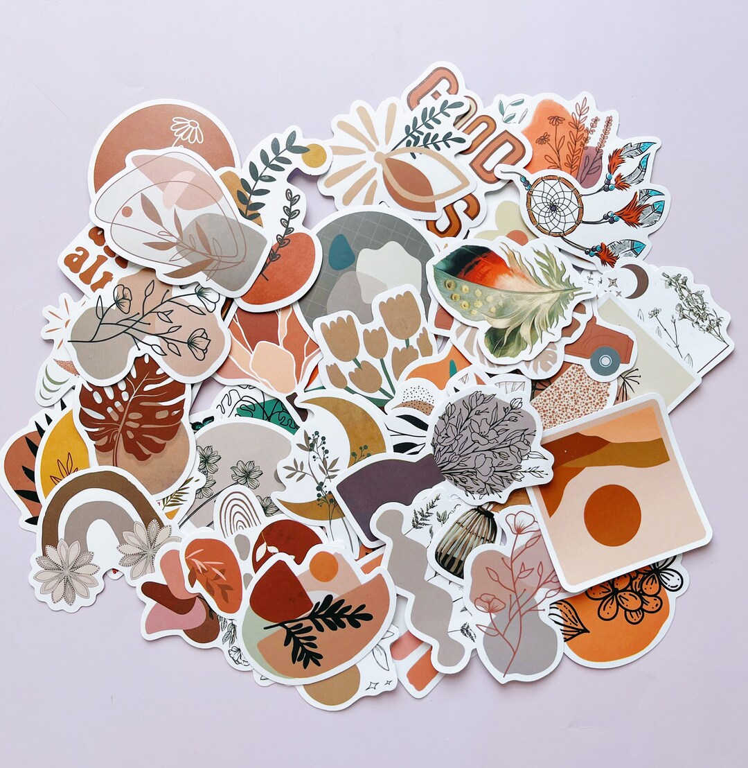 Bohemian Sticker Pack Hippie Chic Decals for Journals, Scrapbooking ...