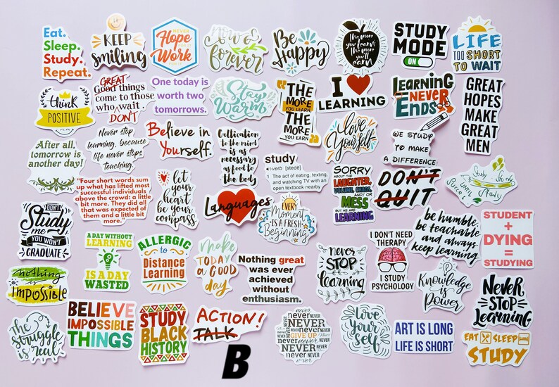 Inspirational Waterproof Quotes Sticker | Etsy