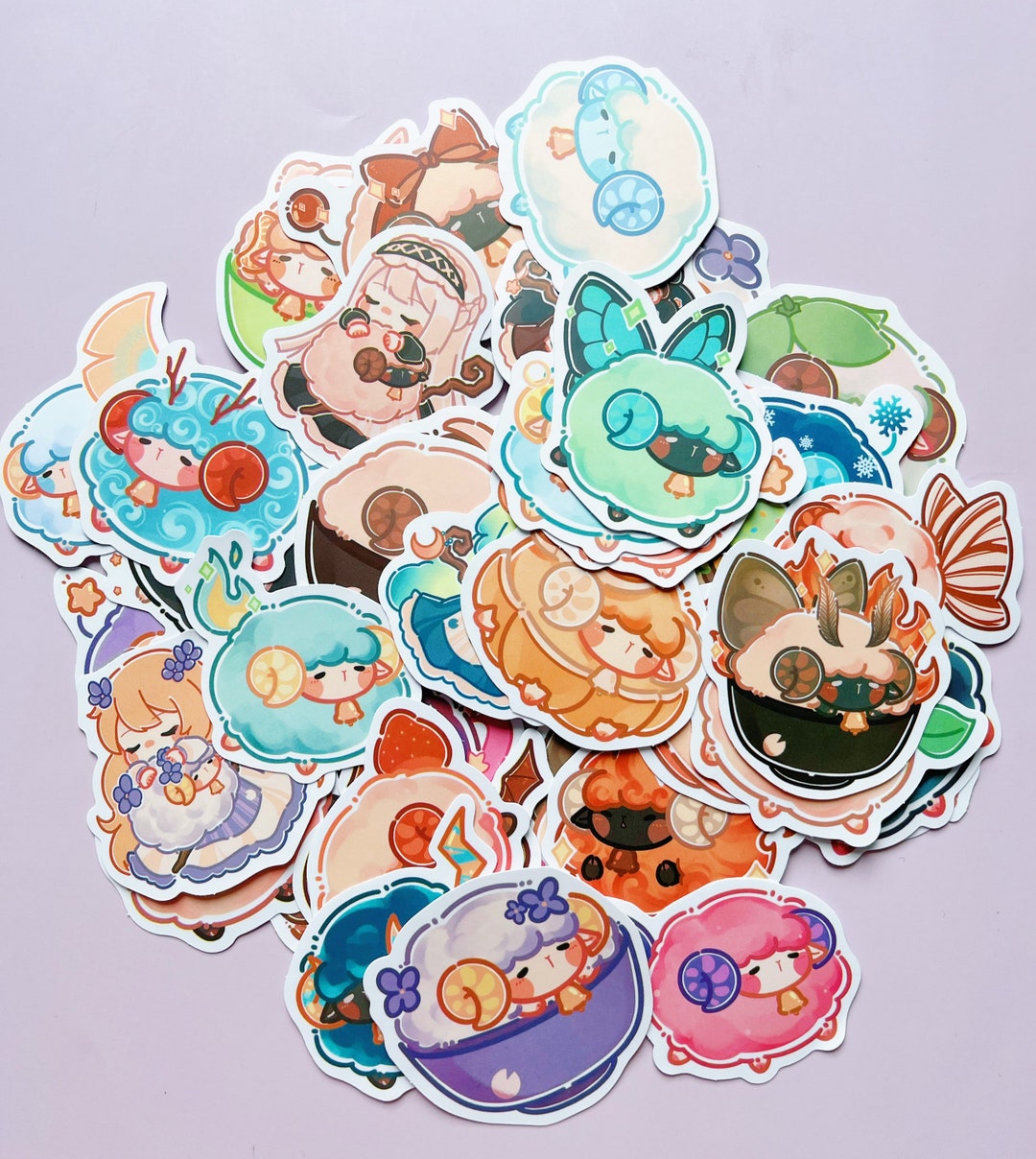 Cute Sheep Food Sticker Pack-waterproof Stickers-packaging Stickers - Etsy