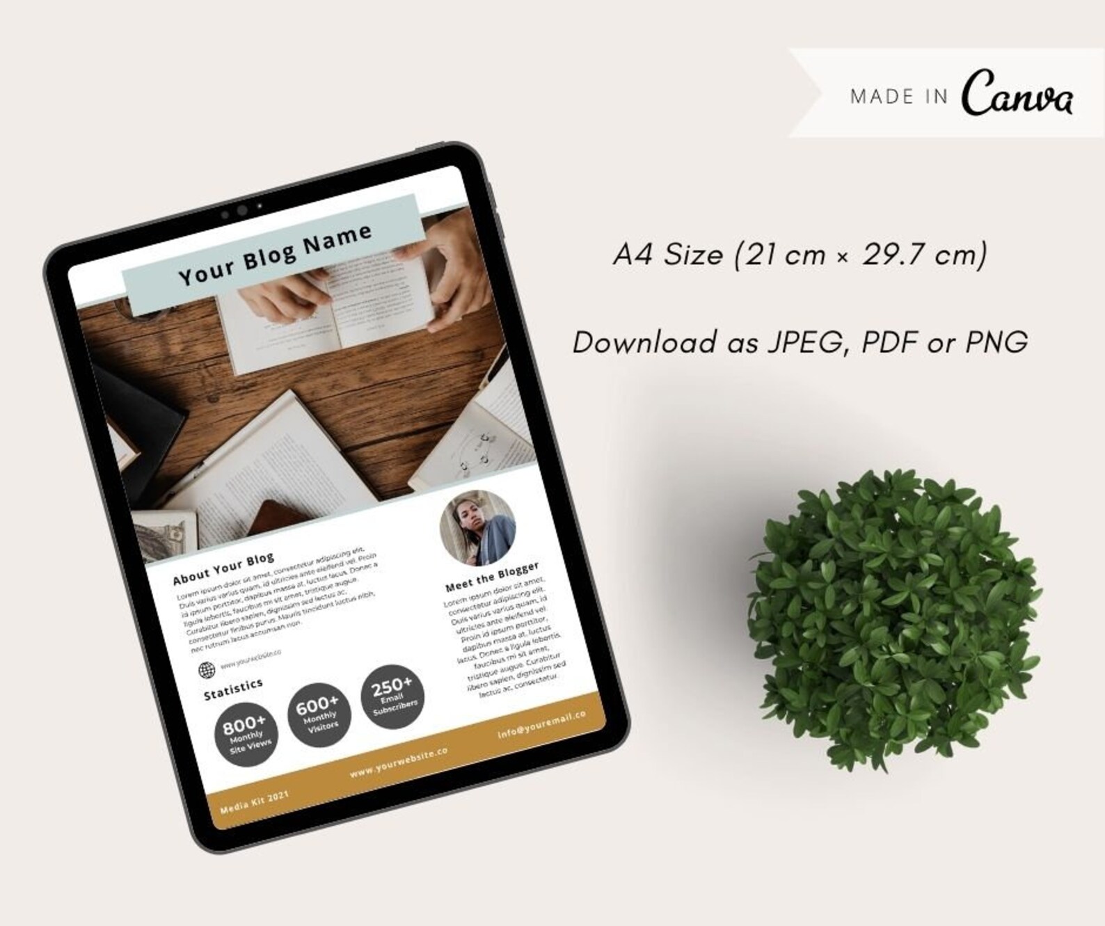 Influencer Media Kit | Blogger Media Kit | Media Press Kit | Canva ...