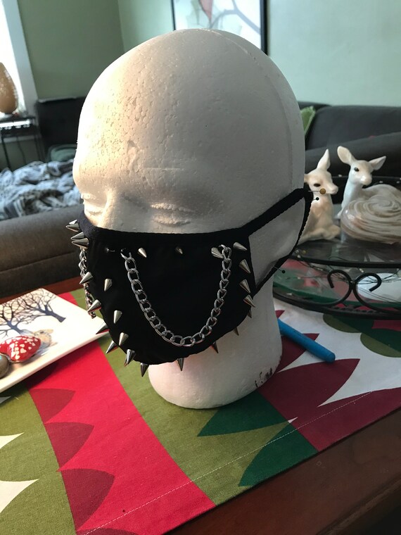 Spiked Chain Punk Goth Emo Eboy Mask | Etsy