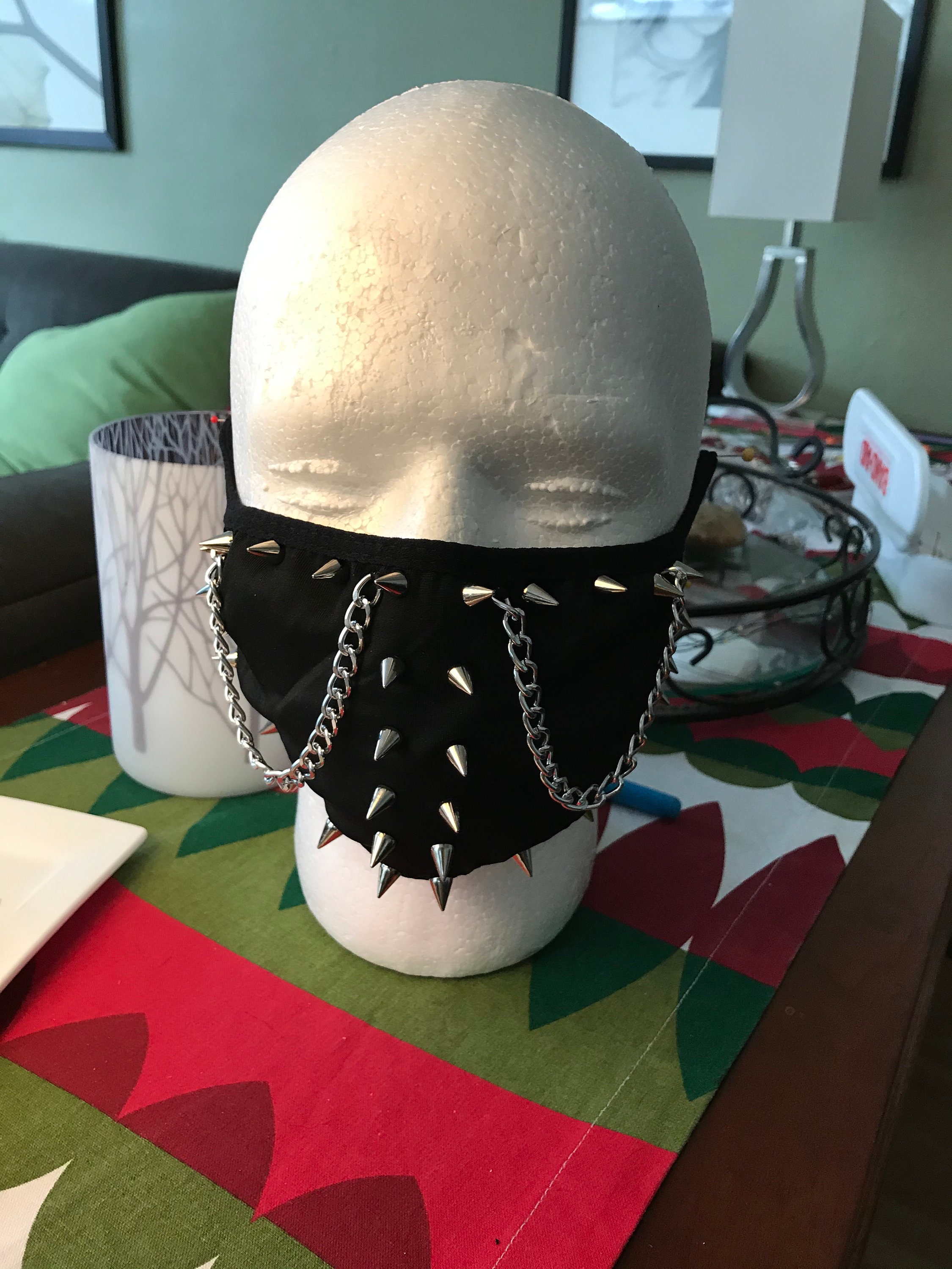 Spiked Chain Punk Goth Emo Eboy Mask - Etsy