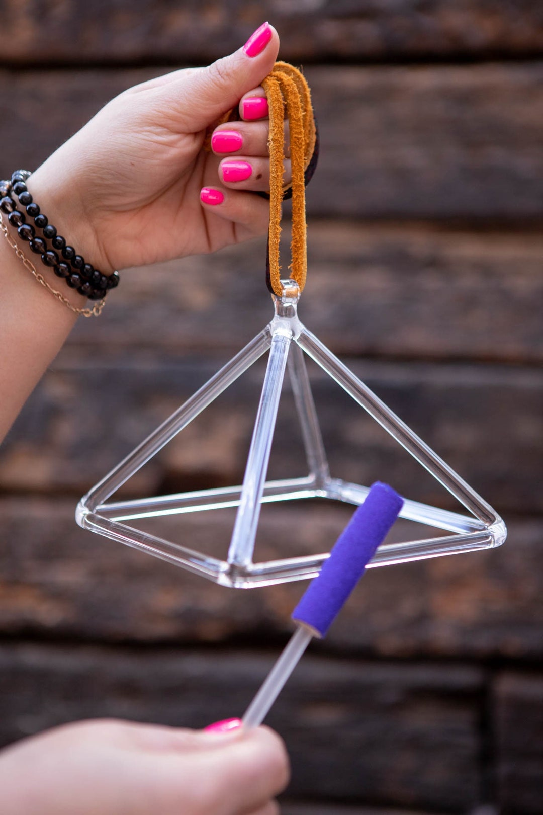 6 Inch, Crystal Singing Pyramid Incl Striker (sound Healing, Soundbath ...