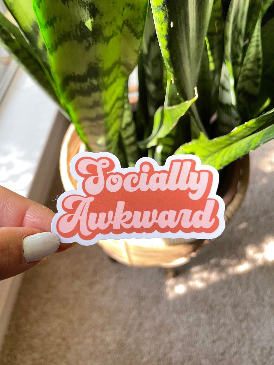 Socially Awkward Sticker Die-cut Sticker Introvert Sticker | Etsy
