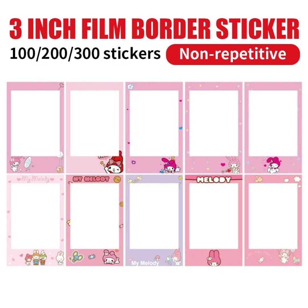 100/200/300 Sheets Instax Frame Stickers,photo Border Stickers for ...