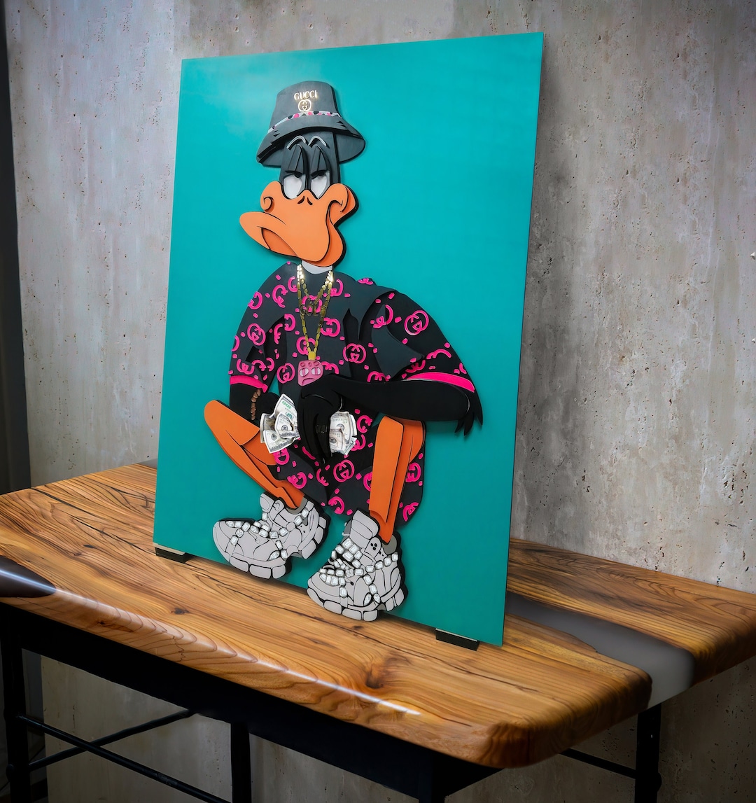 3D Modern Art DAFFY DUCK - настенный арт декор современный. 3D ...