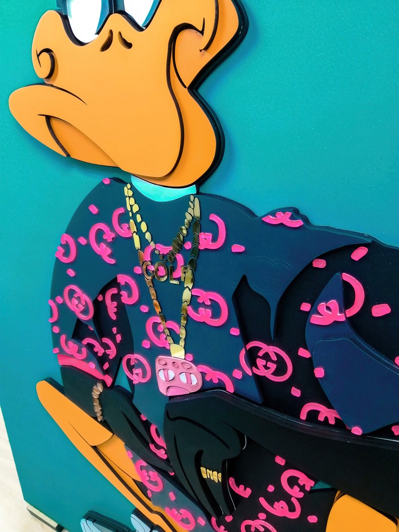 3D Modern Art DAFFY DUCK - настенный арт декор современный. 3D ...