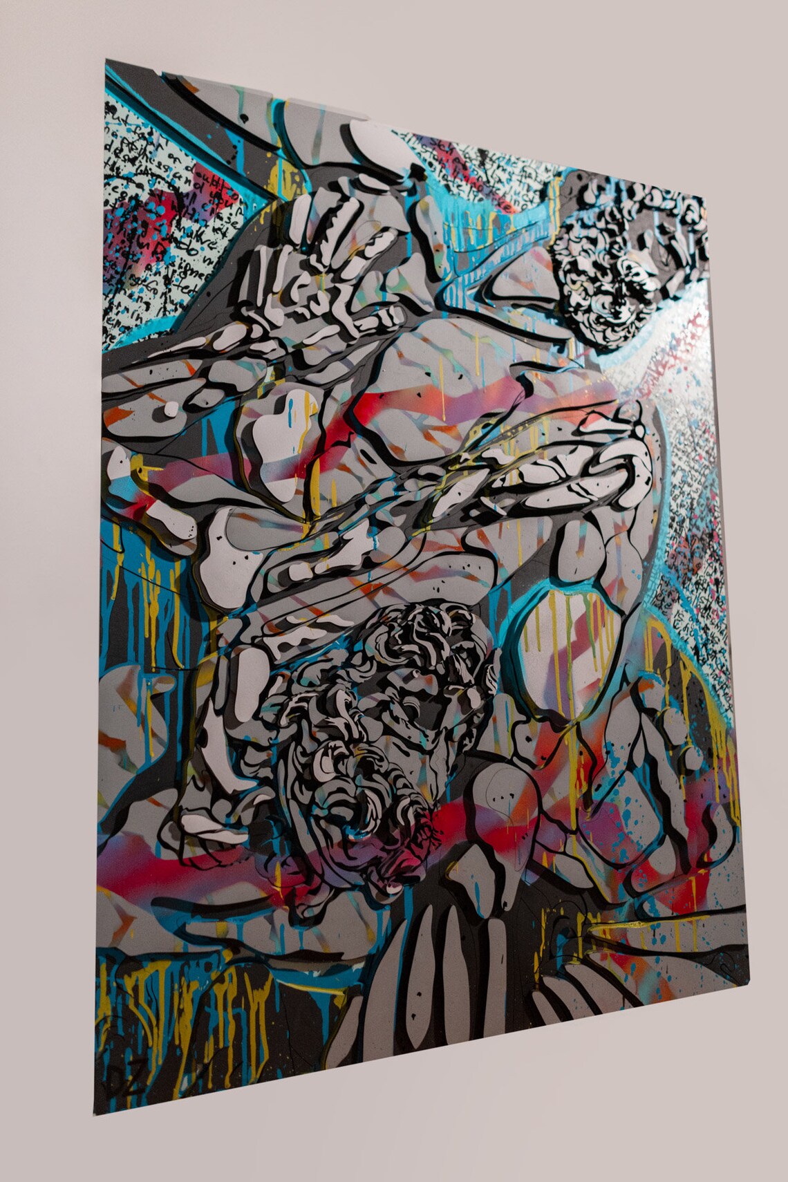 Fight Original Oil Painting on Canvas Bedroom Wall Decor - Etsy