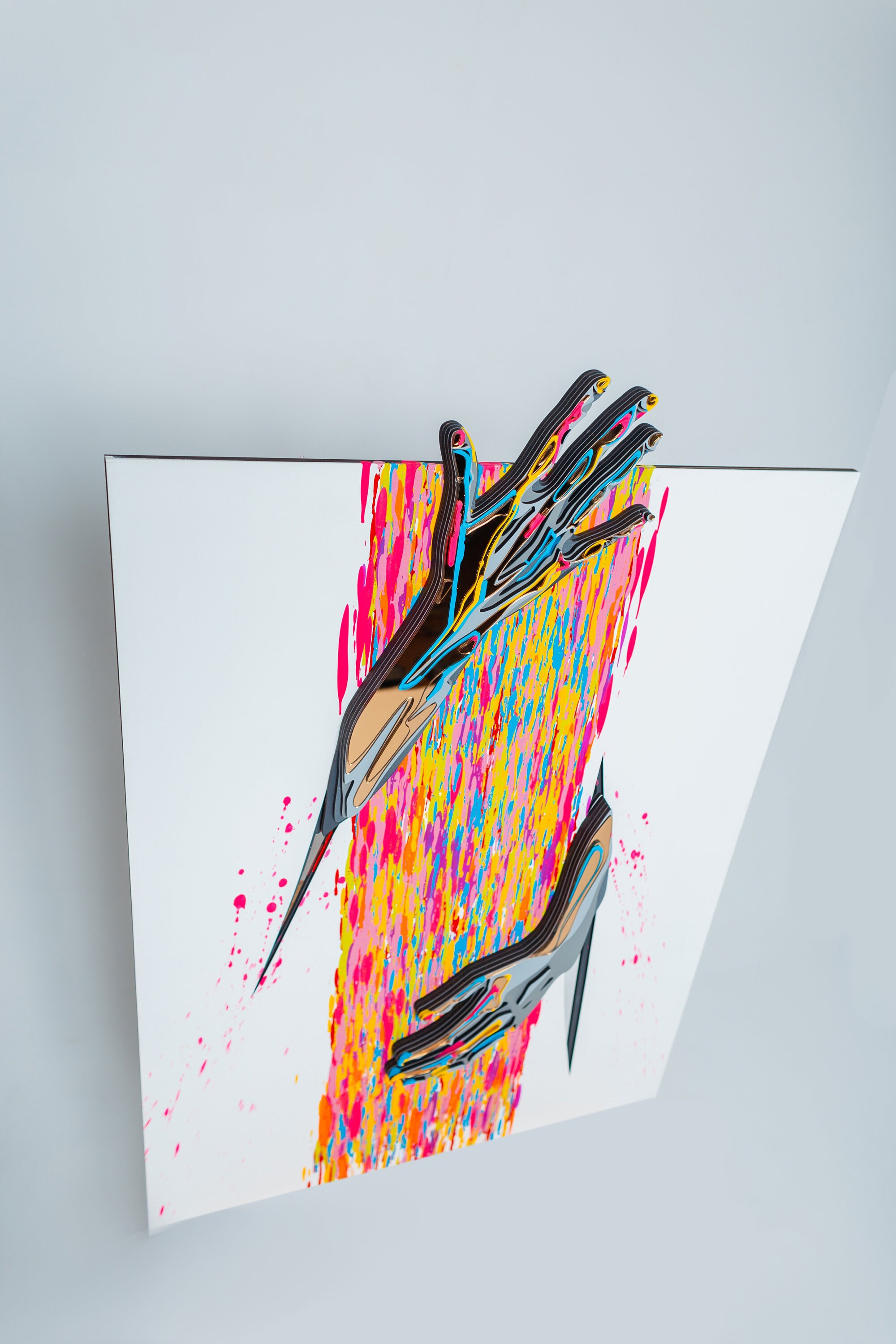 Hands Wall Art 3d Acrylic Painting Wooden Hands Art Modern 3d - Etsy