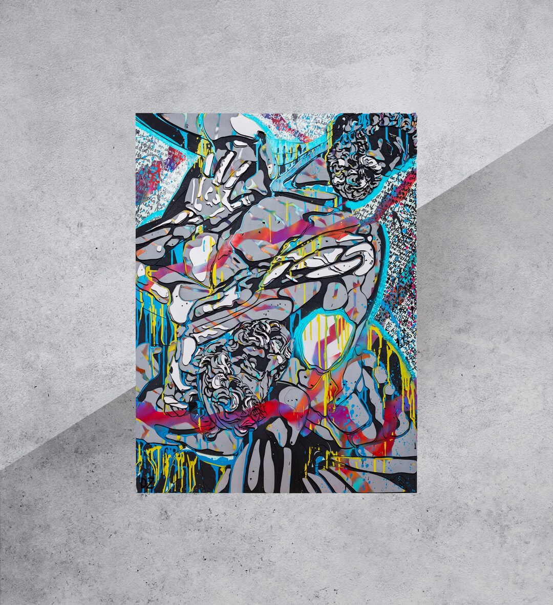 Fight | Original Oil Painting on Canvas, Bedroom Wall Decor, Custom ...