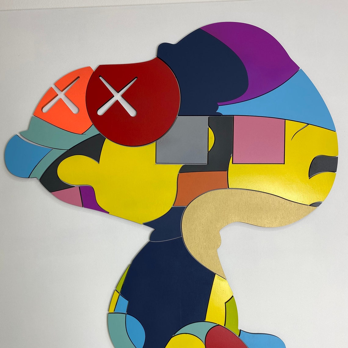 Unique Wall Decor Wooden Wall Art KAWS Modern 3D Wood Picture. - Etsy