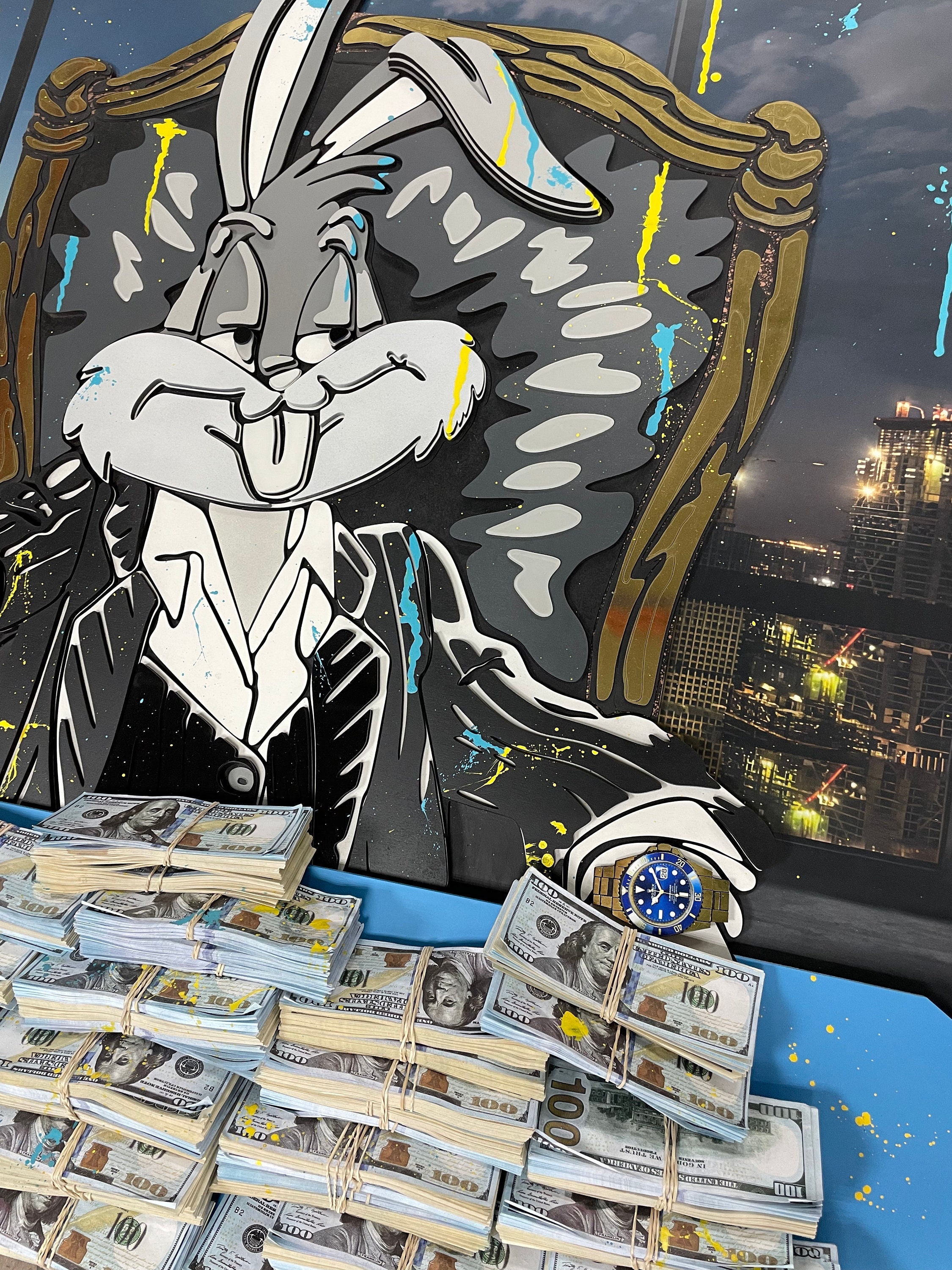 Room Decor Aesthetic Minimalist 3D Modern Art Bugs Bunny. 3D - Etsy