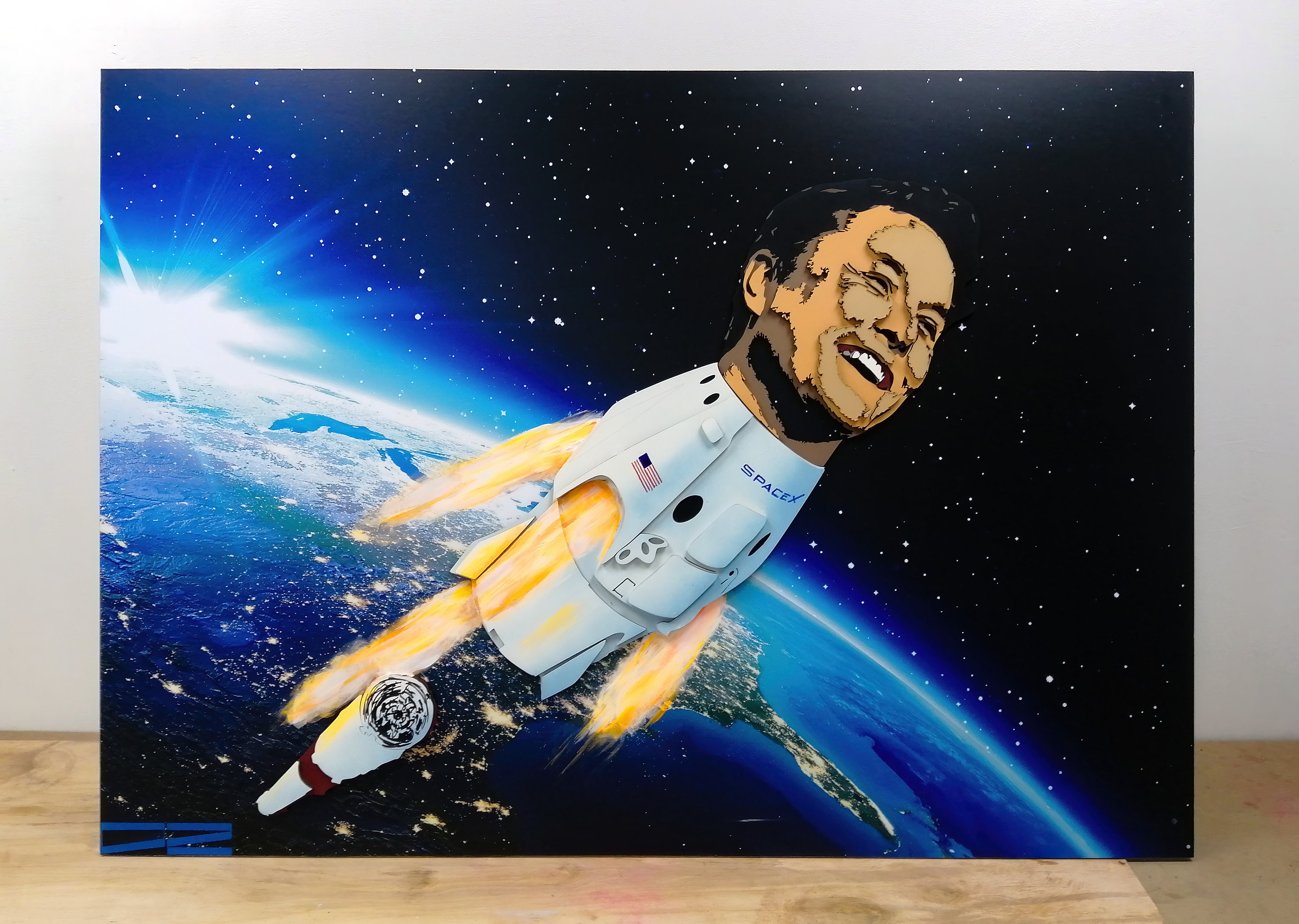 Designer Wall Art Elon Mask 3D Wall Sculpture. Wall Decor - Etsy