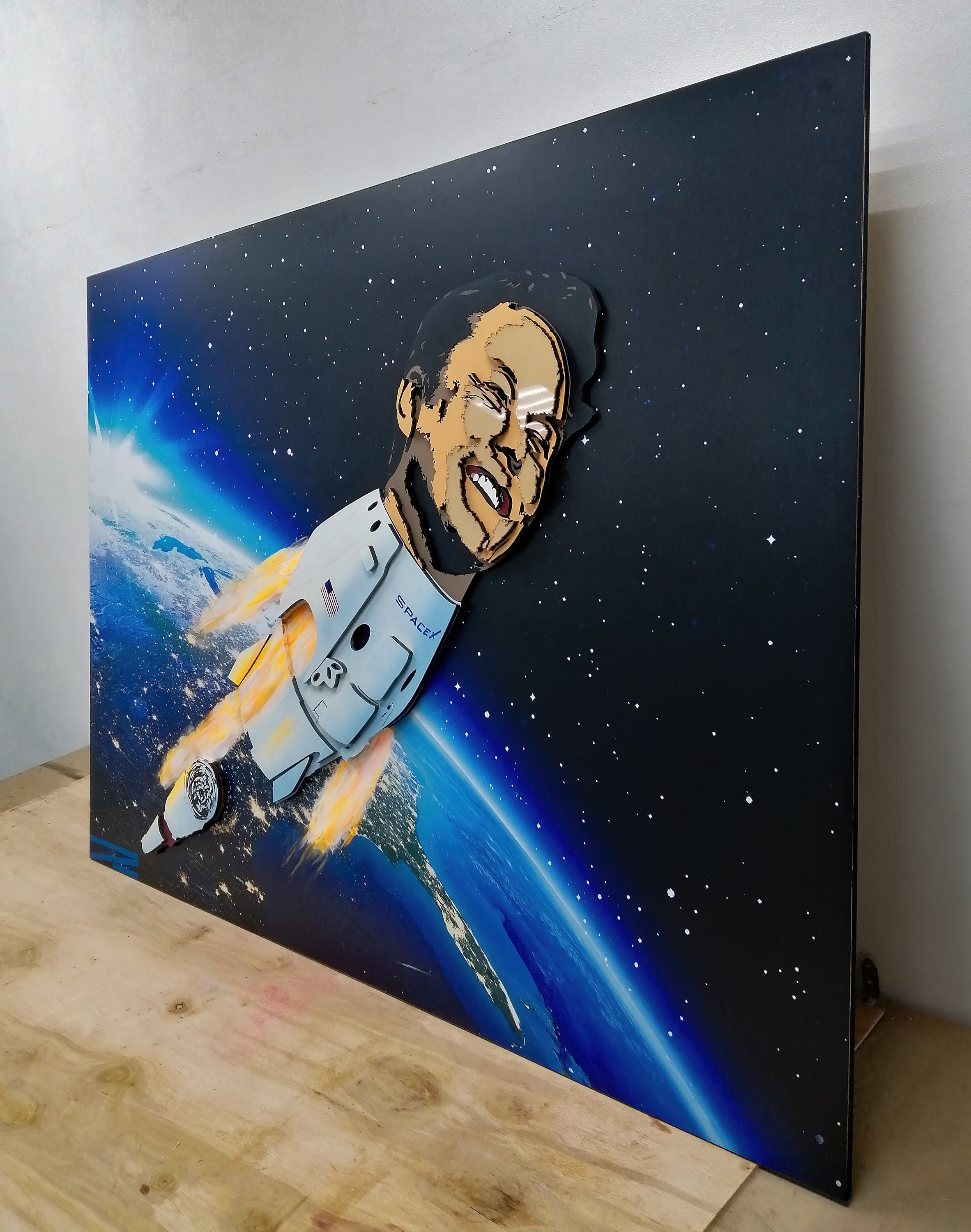 Designer Wall Art Elon Mask 3D Wall Sculpture. Wall Decor - Etsy
