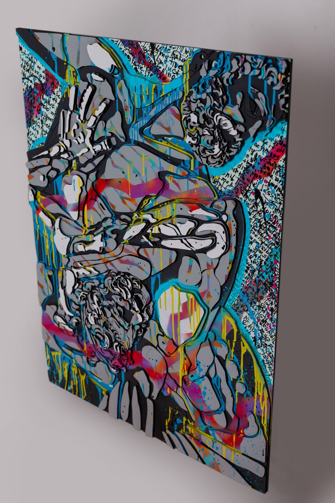 Fight Original Oil Painting on Canvas Bedroom Wall Decor - Etsy