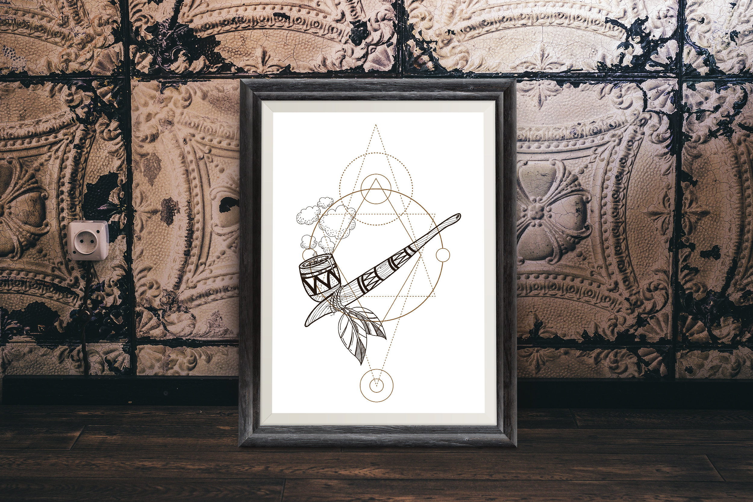 Native American Wall Art Crystal Grid Tribal Instant Download Indian ...