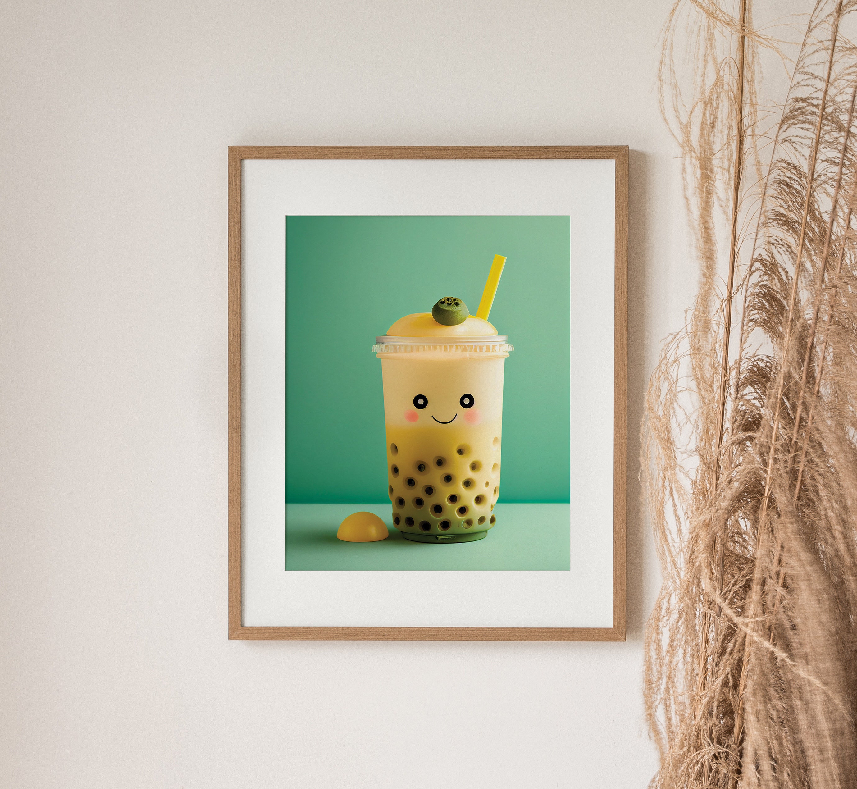 Bubble Tea Wall Art, Boba Poster, Kawaii Food Print, Boba Culture Wall ...