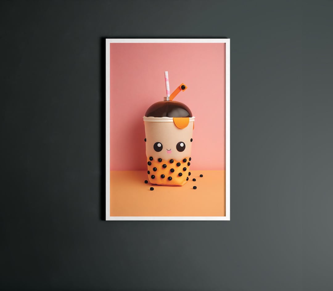 Bubble Tea Wall Art Poster Korean Boba Print Digital Download Nursery ...