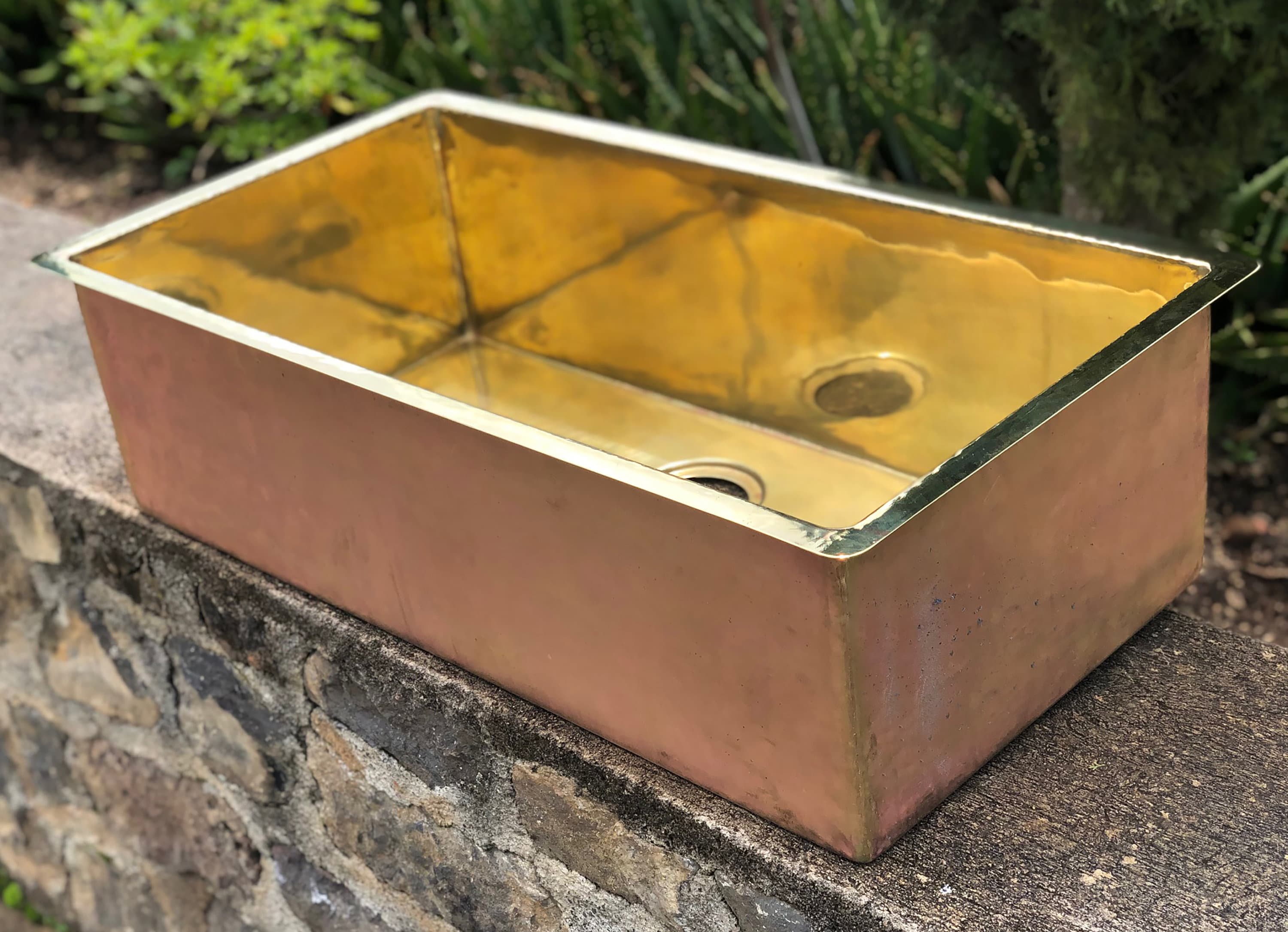 Santa Clara Brass Non Hammered Kitchen / Butler /London Sink — Santa ...