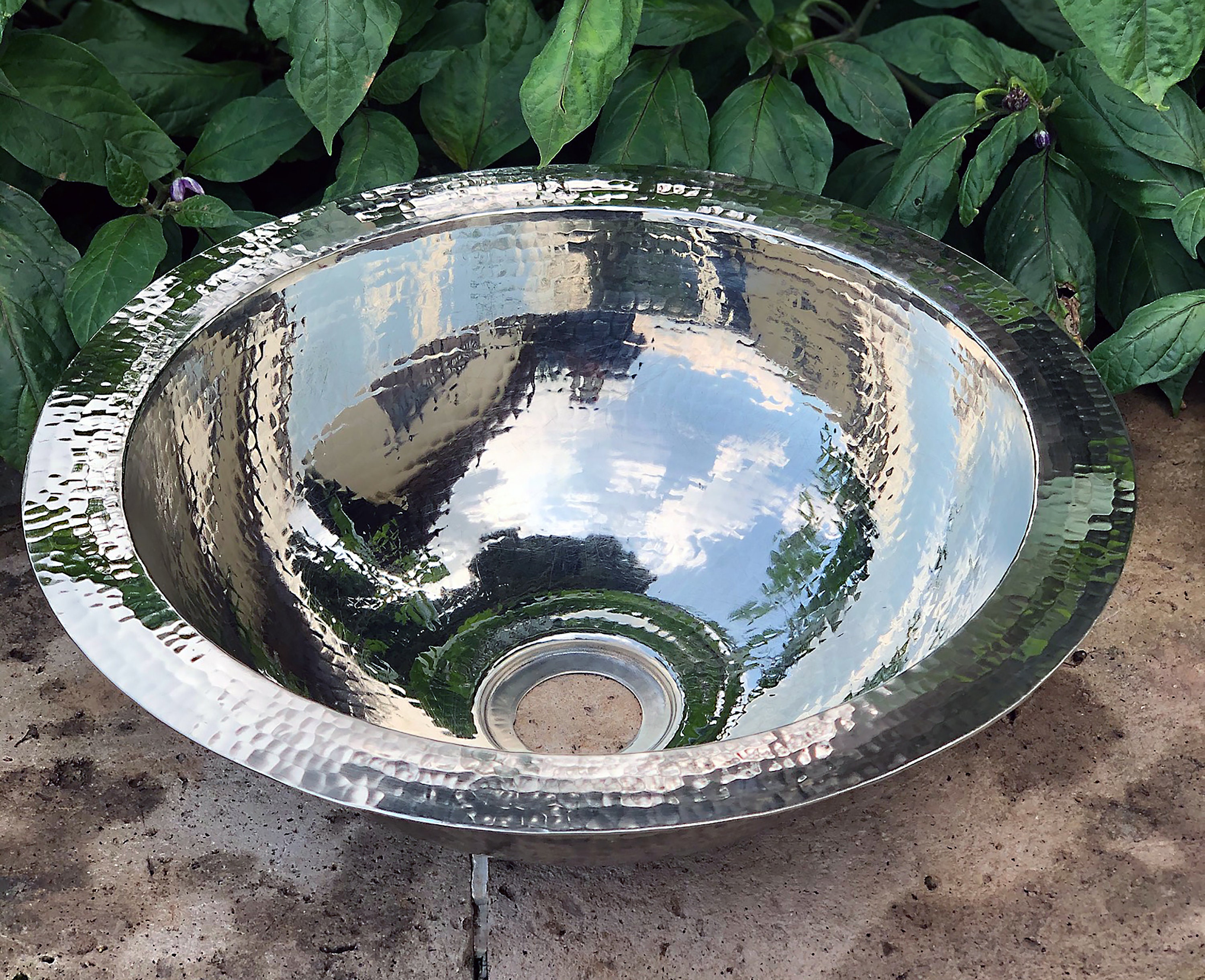 Santa Clara Brass12" Unlacquered Hammered Nickel Silver / German Silver ...