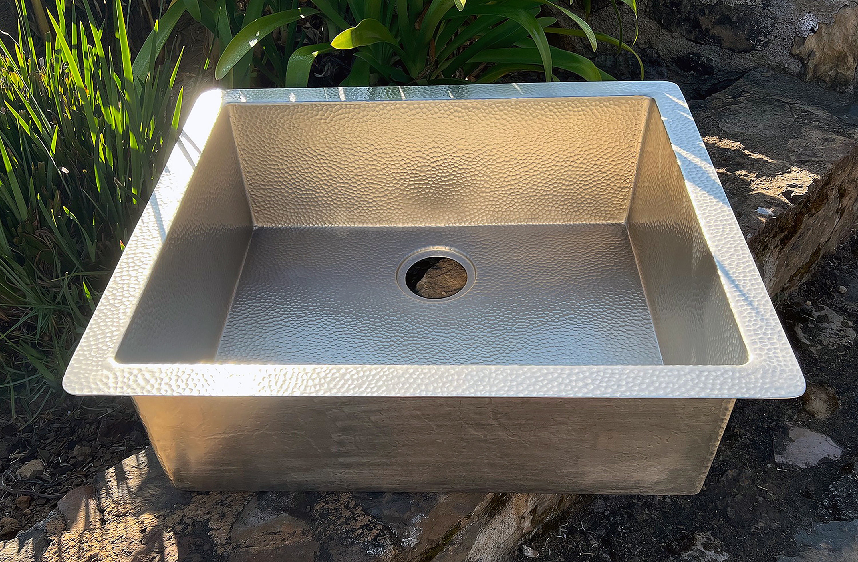 Santa Clara Brass Hammered Kitchen Sink - Matte Nickel - New 2022 ...