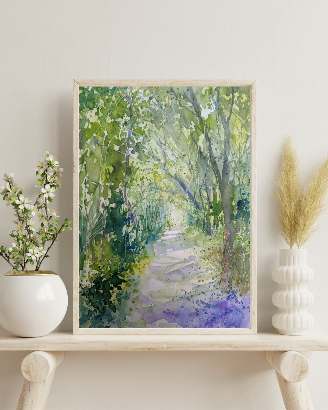 Woodland Watercolour Painting | Woodland Pathway | Print of Original ...