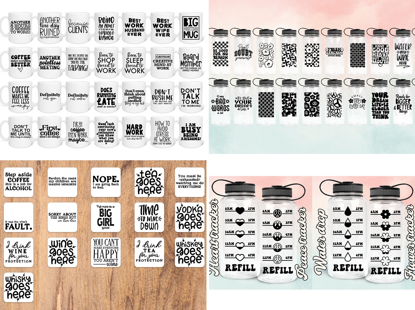 Crafting Svg Pods Pod Files Water Bottle Svg Coaster Svg - Etsy Australia