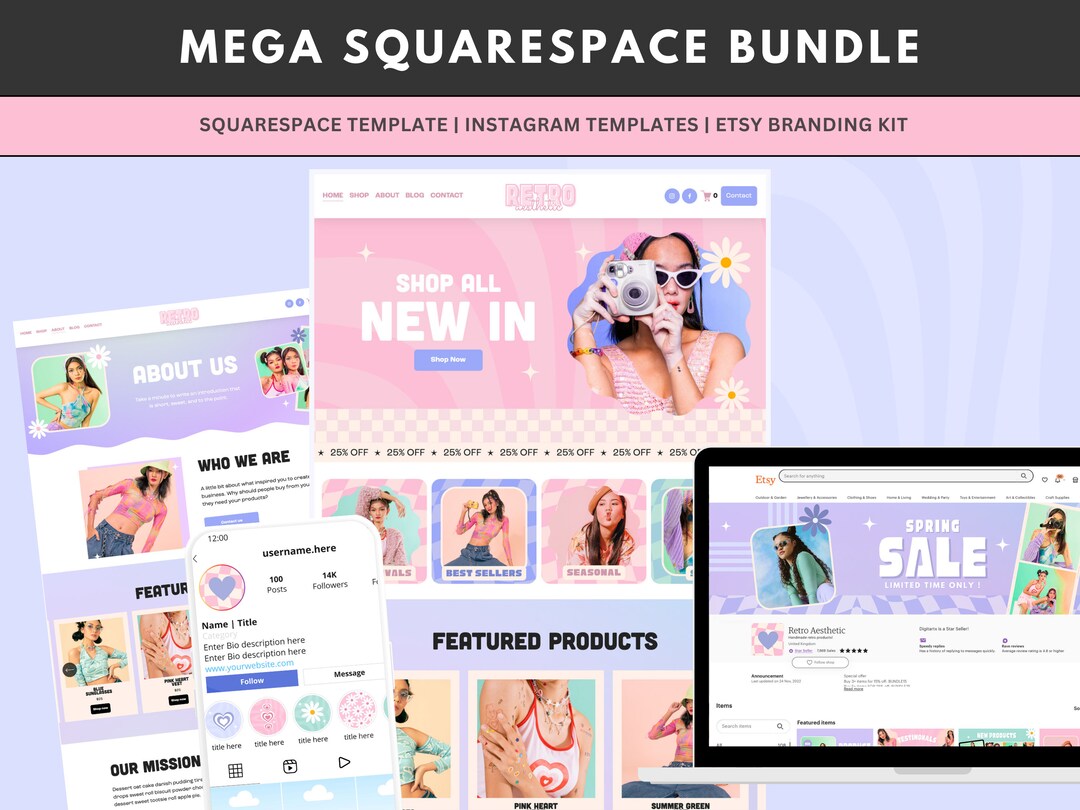 Squarespace Template, Squarespace Website, Website Template, Squarespace Theme, Squarespace ...