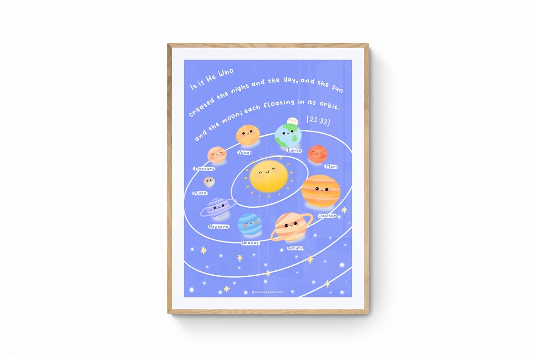 The Solar System | Planets Print | Islamic Print | Children's Islamic ...