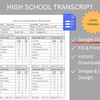Fillable Printable Homeschool Report Card, Grade Tracker for ...