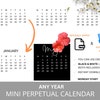Perpetual Mini Calendars Digital Planner Transparent Endless Calendar ...