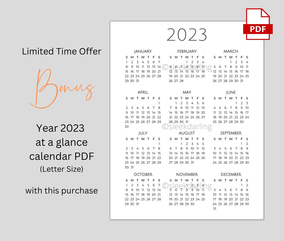 Perpetual Mini Calendars for Digital Planner Endless - Etsy