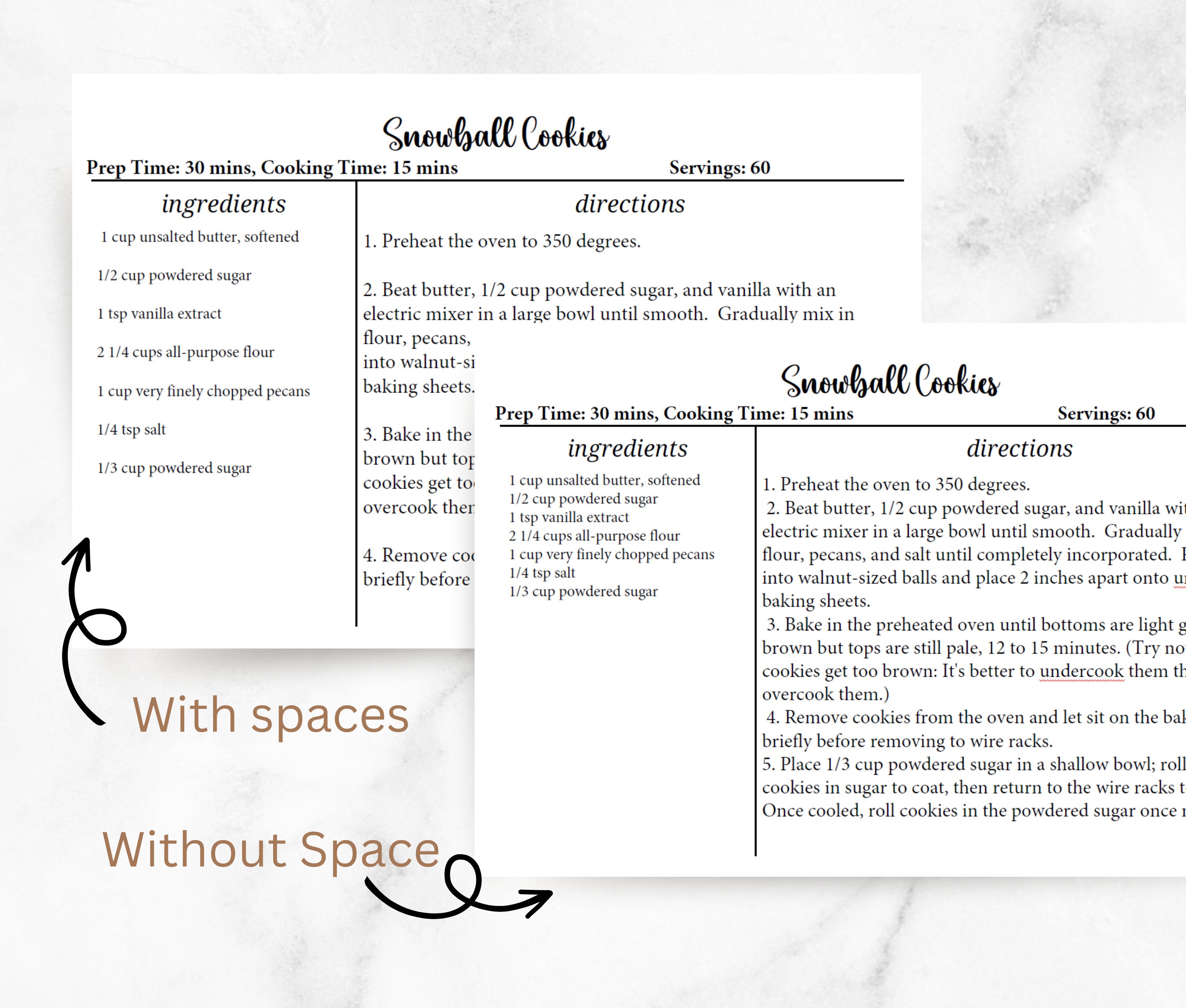Recipe Card Template Editable Simple Modern Recipe Card Printable ...