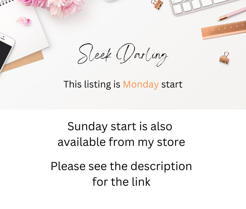 Perpetual Mini Calendars Digital Planner Transparent Endless Calendar ...