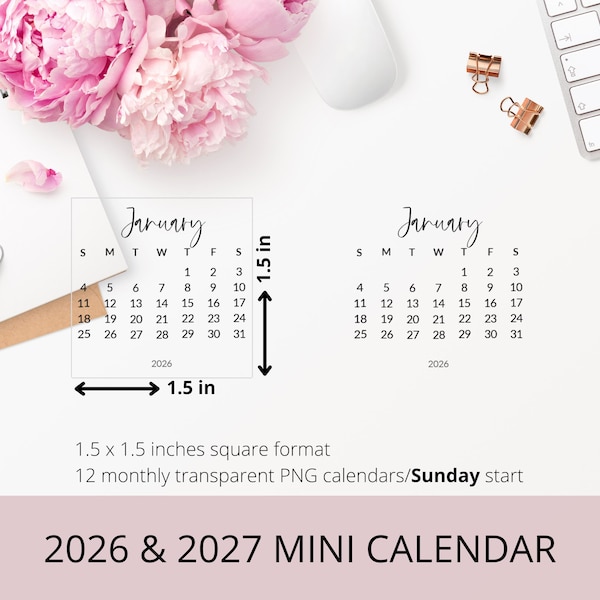 Mini Calendars - Etsy