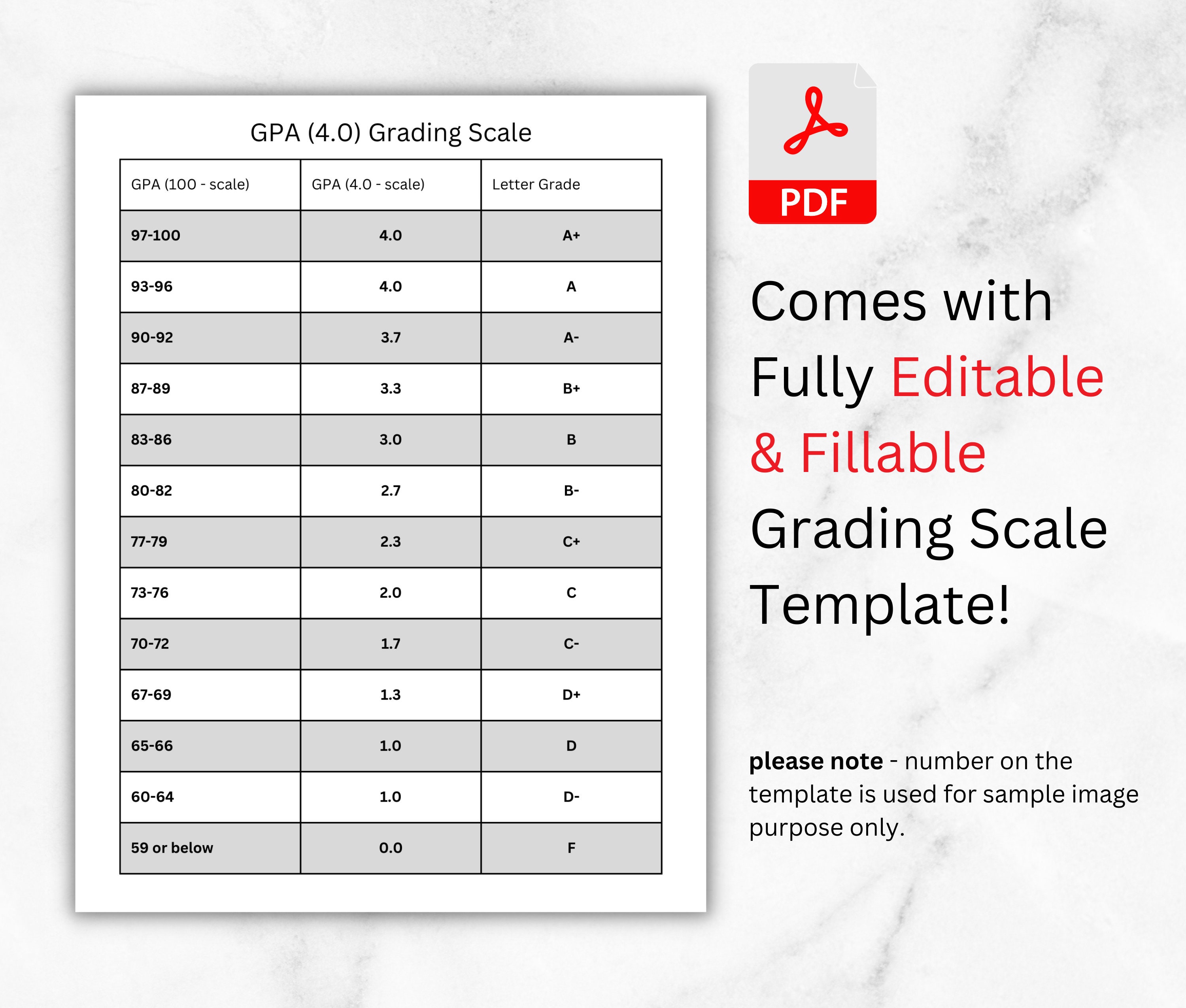 Fillable High School Transcript Template, Homeschool Report Card (PDF ...