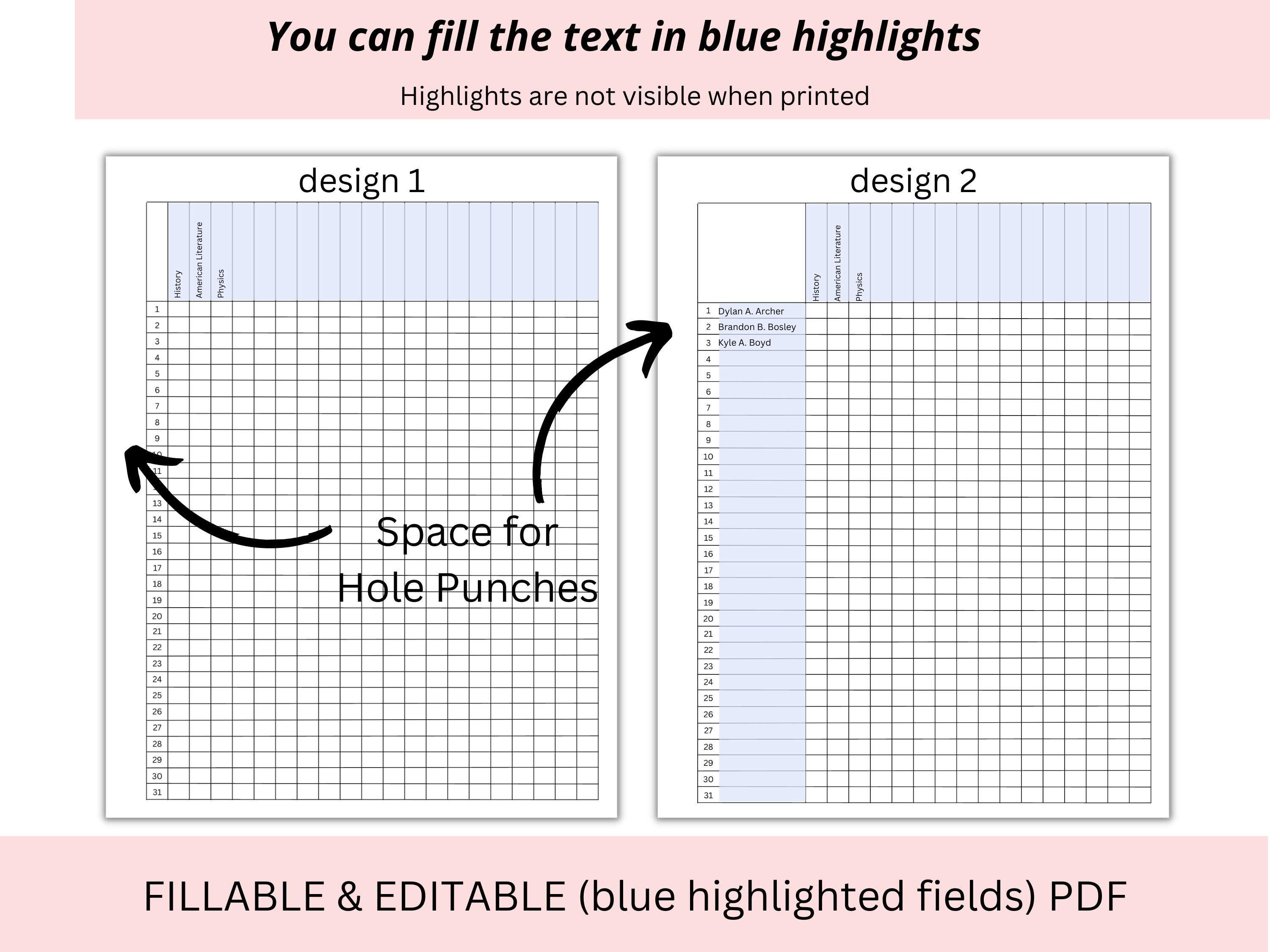 Homeschool Teacher Organizer: Attendance, Class Record & Gradebook PDF ...