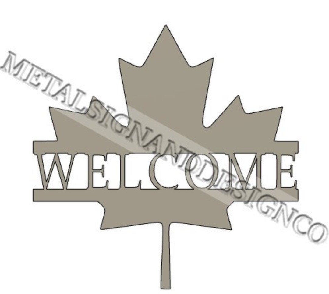 BIG Personalized Canadian Maple Leaf Metal Sign - Etsy
