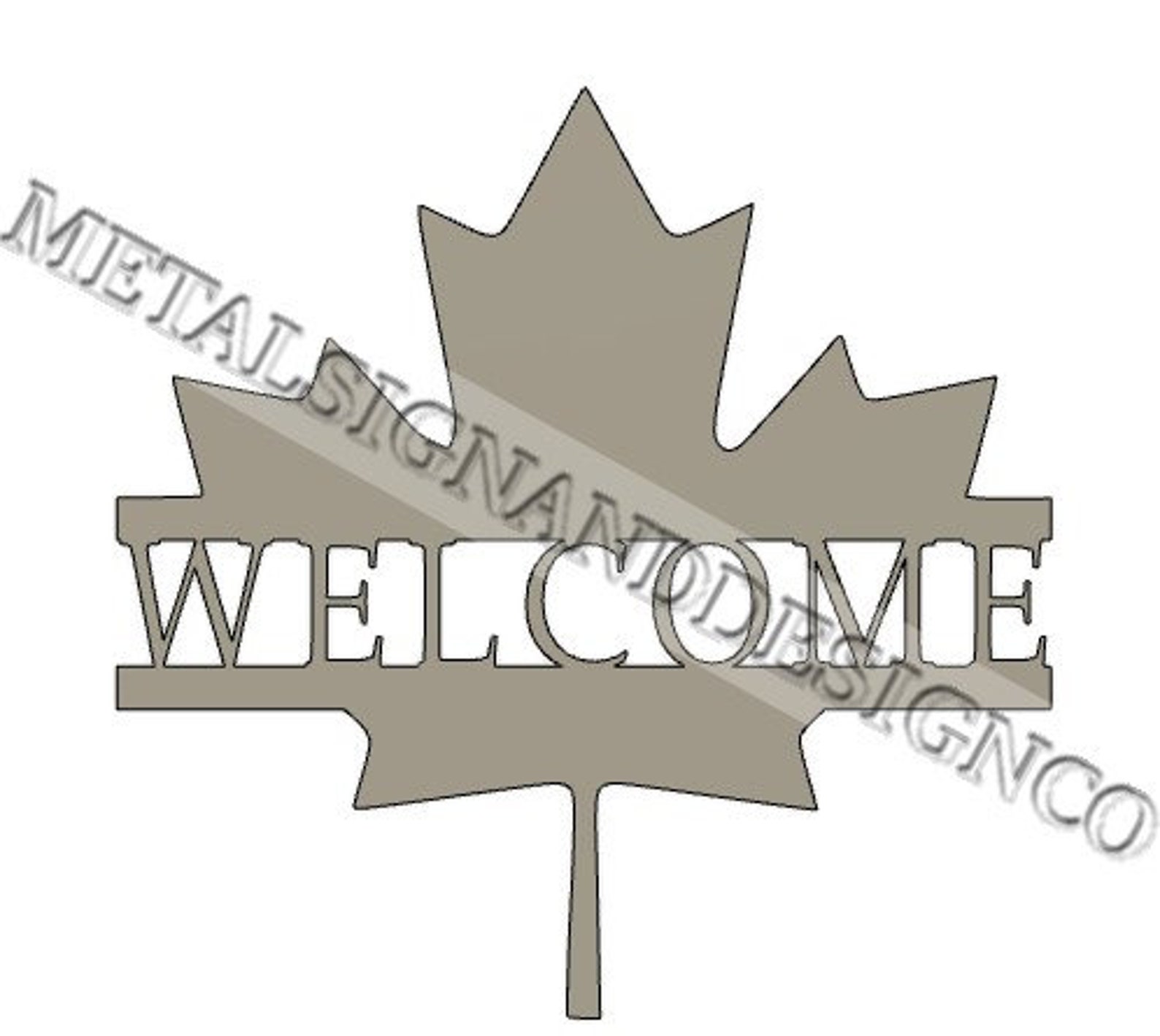 BIG Personalized Canadian Maple Leaf Metal Sign - Etsy