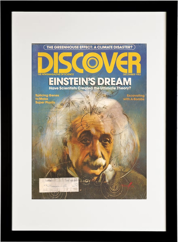 Albert Einstein Discover Magazine Front Page Poster Cover Art | Etsy