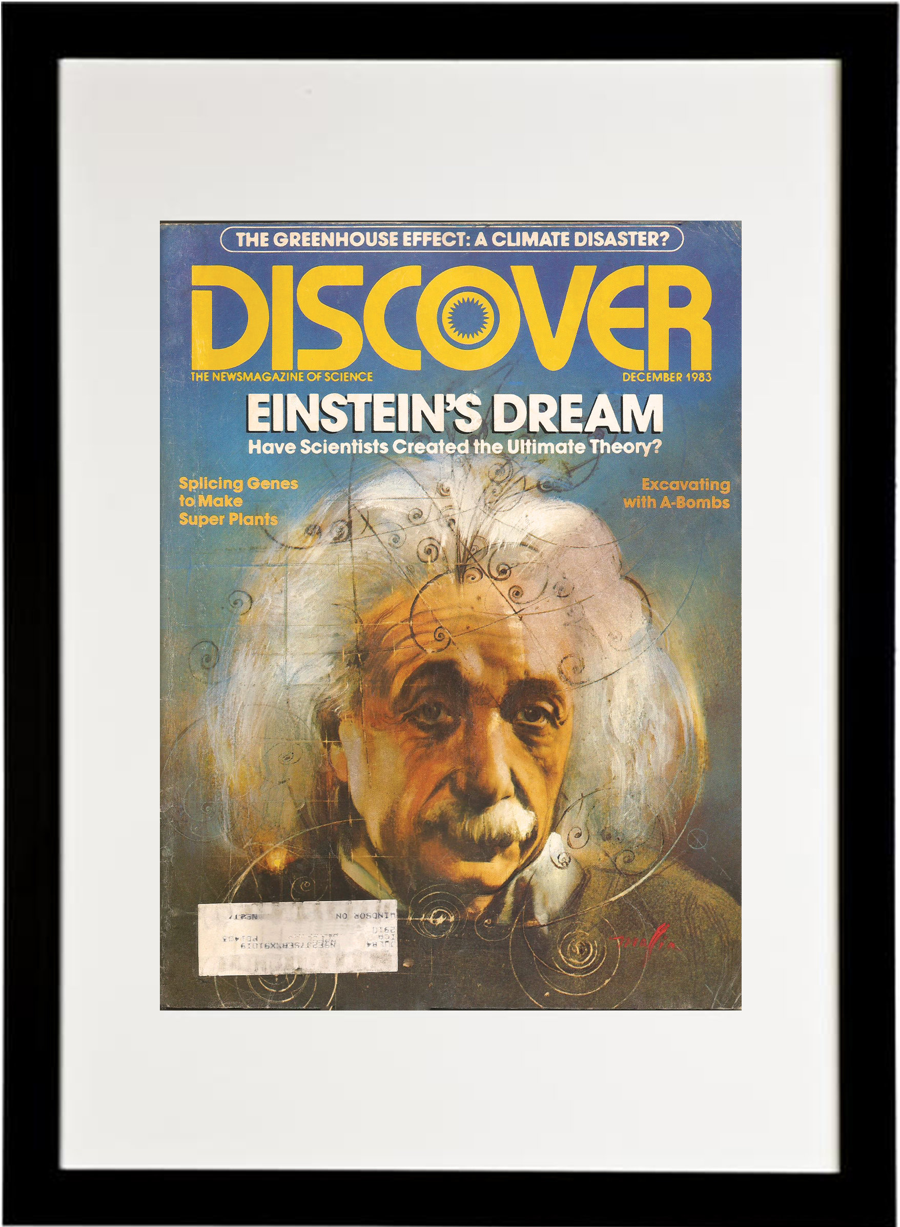 Albert Einstein Discover Magazine Front Page Poster Cover Art Print for ...