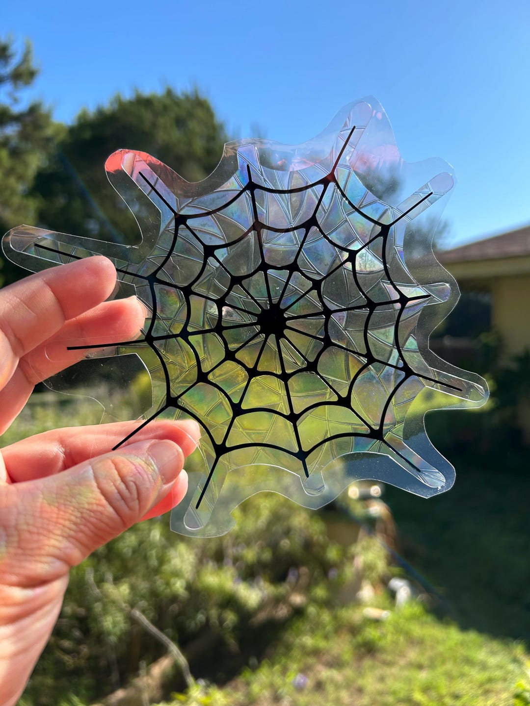 Spider Web Window Cling, Spooky Window Cling, Window Cling, Spooky but ...