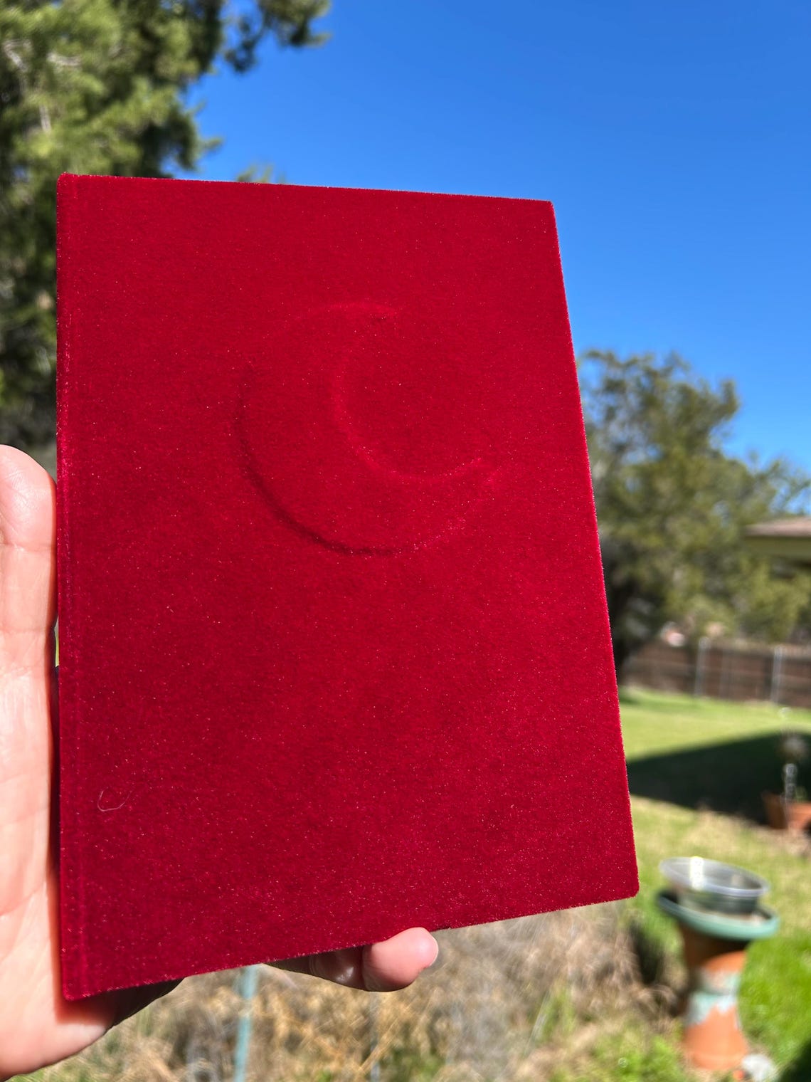 Blood Moon Gothic Journal | Dark Aesthetic Velvet Notebook | Handmade ...