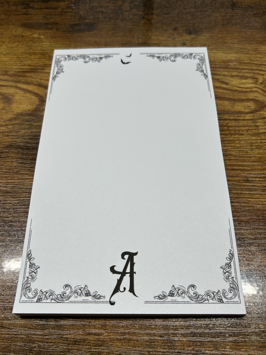 Custom Gothic Monogram Notepad • Victorian Stationery, Dark - Etsy