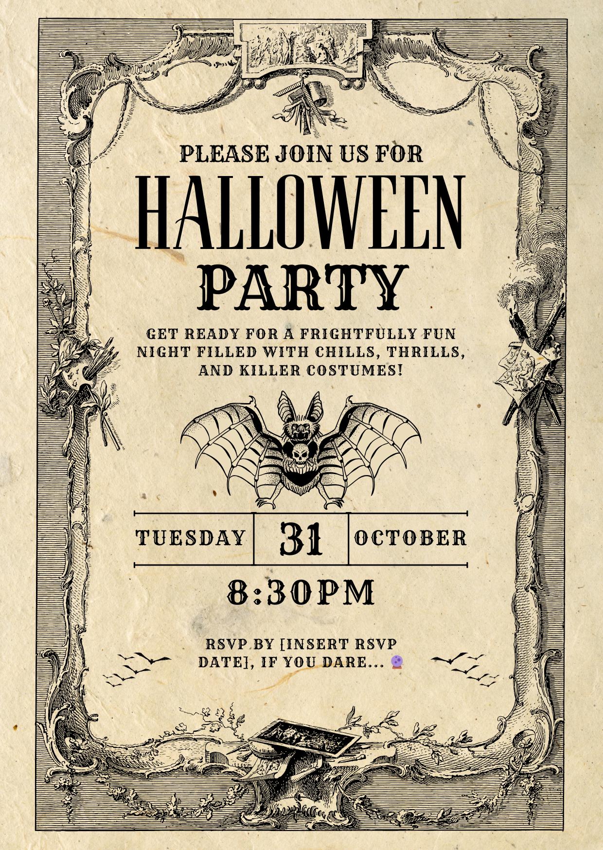 Halloween Party Invitation - Etsy