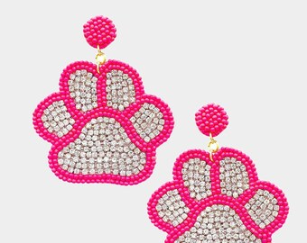Bling Paw Earrings - Etsy