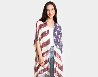 American Flag Poncho - Etsy