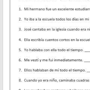 6 Pages of Spanish Past Tenses! - Etsy